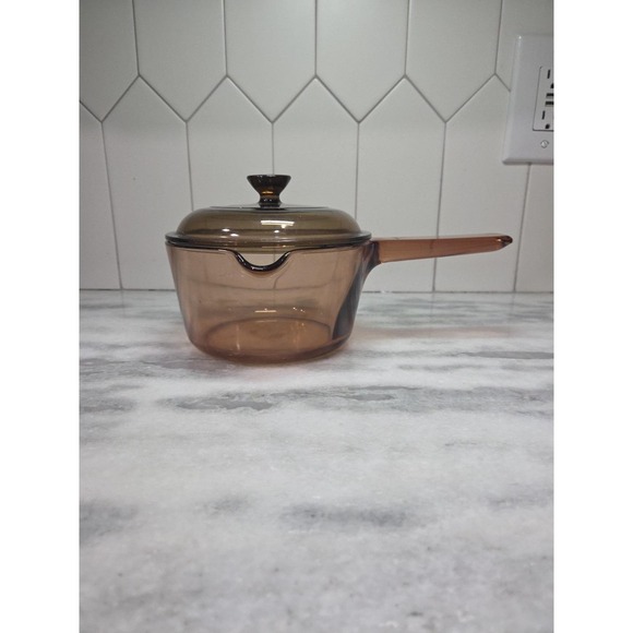 Corningware | Kitchen | Vision Corning L Saucepan Amber Glass Saucepan ...